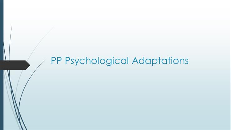 Psychological Adaptations